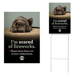 I'm Scared Of Fireworks Yard Sign