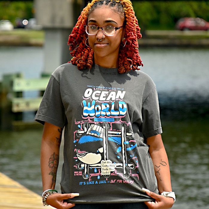 peta2 x Boss Dog ‘Whale Jail’ T-Shirt